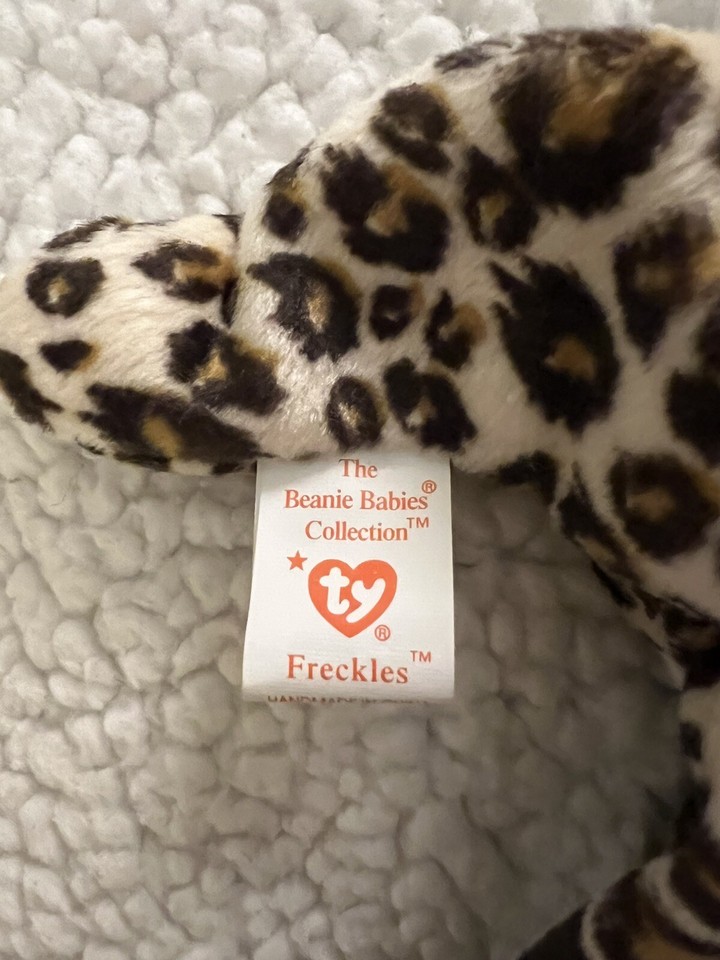 Ty Beanie Babies Freckles the Spotted Leopard Plush Toy - 4066 ...