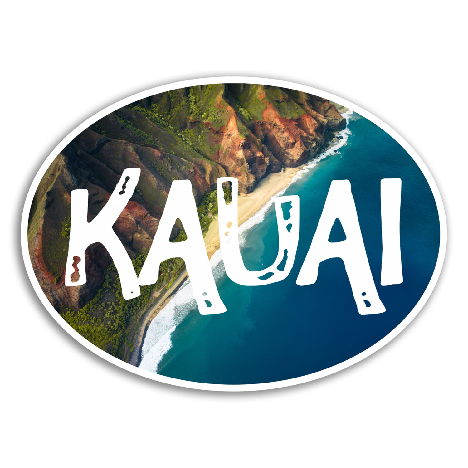 2 x 10cm Kauai Hawaii Vinyl Stickers - Travel Cool Sticker Laptop ...