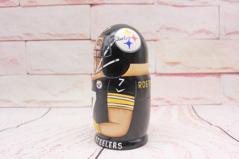 Pittsburgh Steelers NFL Roethlisberger Sport Hand Painted Wooden ...