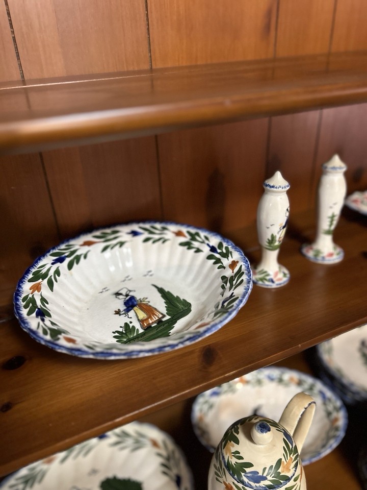 Rare Blue Ridge Antique French Peasants Hand Painted Southern Potteries ...