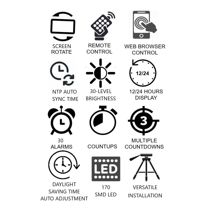 West Ocean Smart Digital LED Wall Clock Large 6 Single Digit, Countdown, | eBay