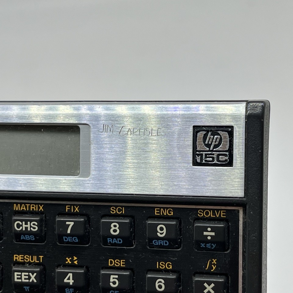 Hewlett Packard HP 15C Scientific Calculator W/ Pouch & Handbook, New ...