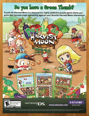 2008 Puzzle de Harvest Moon Nintendo DS Print Ad/Poster Official Game ...