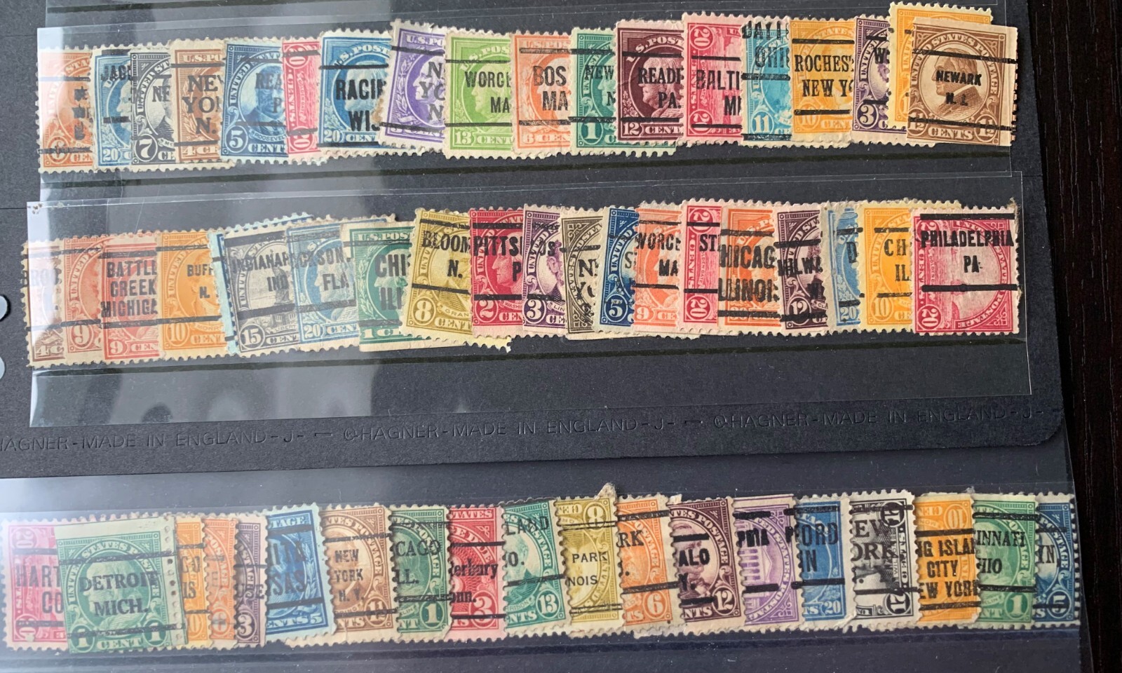 LOT OF 150+ EARLY UNITED STATES POSTAGE STAMP PRECANCELS BUREAUS CITIES ...