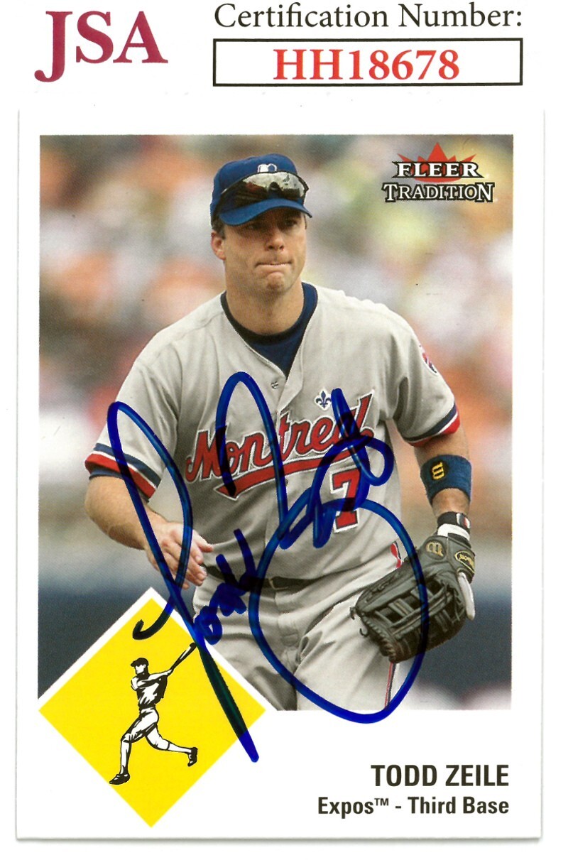 Todd Zeile signed 2003 Fleer Tradition Baseball On Card Auto #U91 - JSA ...