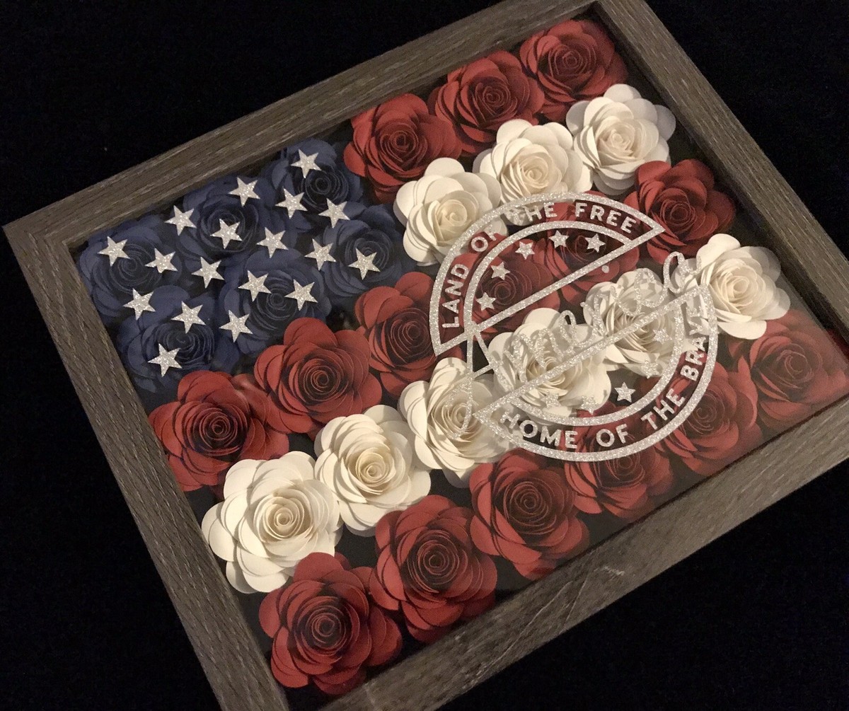 American Flag Veteran Shadow