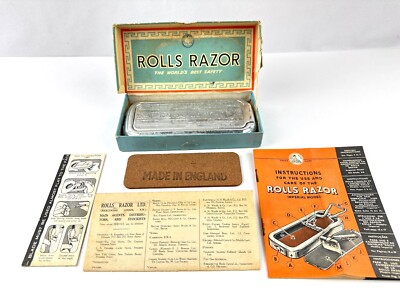 Vintage 1927 Rolls Razor Complete in box Antique Made in England See 16 ...