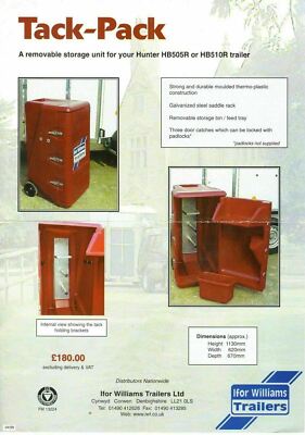 Ifor Williams Removeable Tack Pack For Hunter Trailer Brochure Leaflet ...