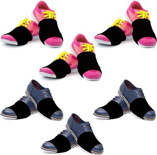 6 Pairs Line Shoe Sock over Sneakers Shoe Covers on Smooth Floors ...