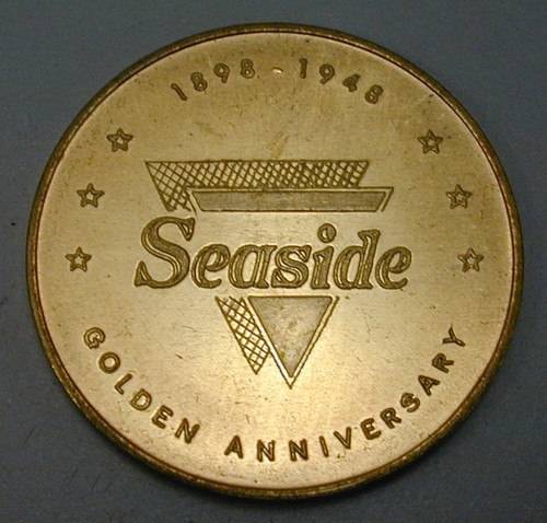 Old Original Gold Coin 50th Year "SEASIDE OIL COMPANY" 1898 to 1948 ...