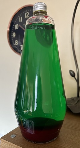 Mathmos Astro Lava Lamp Replacement Bottle Only Green Fluid Red Wax ...