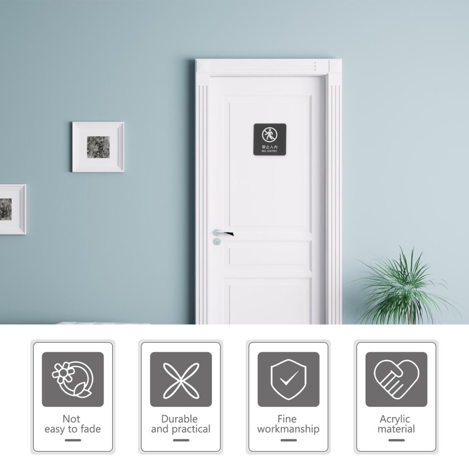 Indoor Wall-mounted Signage Outdoor Acrylic No Entry Signs Office ...