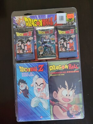 DBZ VHS Box Set 6 Sealed Dragonball Score Booster Packs Cell & Saiyan ...