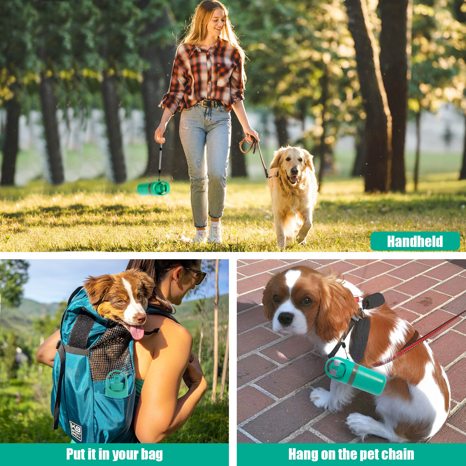 Dog Pooper Scooper Portable Claw Poop Scooper with Built-In Poop Bag ...