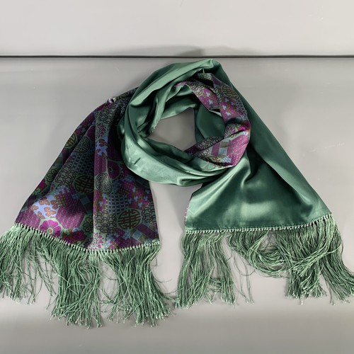 SHANGHAI TANG Verde Viola Chinoiserie Seta Sciarpa | eBay