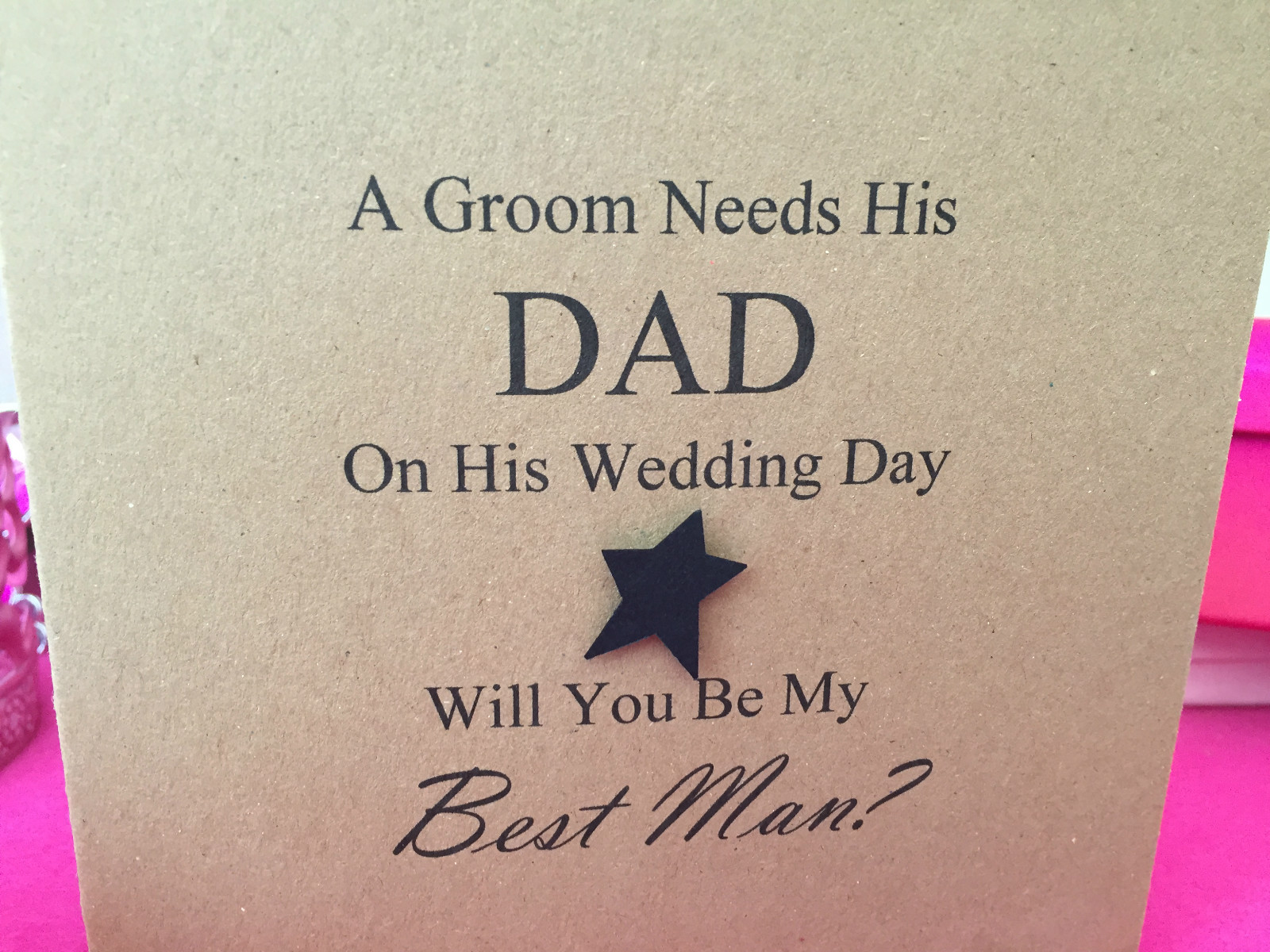 Personalised Will You Be My Best Man Card Usher Groomsman Page Boy