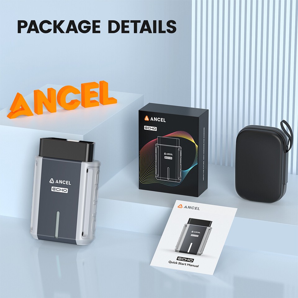 ANCEL ECHO Car OBD2 Scanner Code Reader All System Bidirectional ...