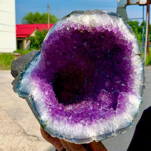 11.99LB Natural Amethyst geode quartz cluster crystal specimen Healing ...