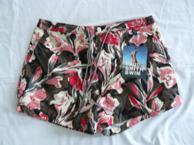 NWT MEN'S PAUL SMITH FLORAL PRINT SLIM SHORT SWIM TRUNKS SIZE MEDIUM | eBay