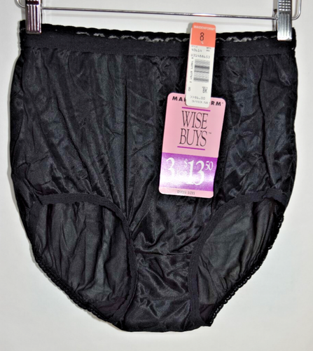 Vintage Maidenform Wise Buys Panties Size 8 Black | eBay