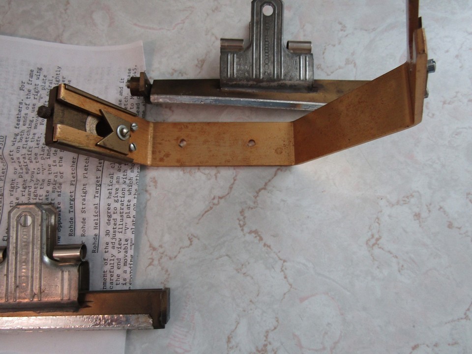 Vintage Rohde Arrow Fletcher W/Two Clamps & Instruction Sheet | eBay