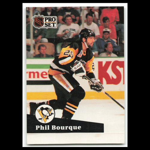 Phil Bourque #189 1991 Pro Set Pittsburgh Penguins Hockey Card NHL NM ...