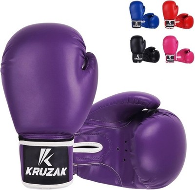 Kruzak Plain Boxing Gloves for Sparring, Kickboxing, Muay Thai, 8 oz ...