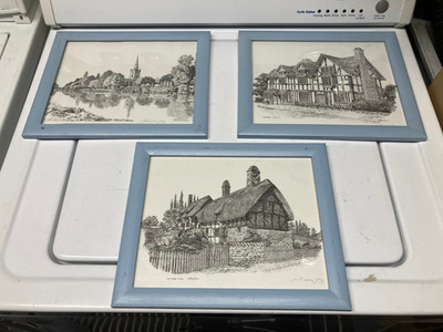 Lot of 3 Anthony John Signed Prints Shakespeare, Anne Hathaway, Holy ...