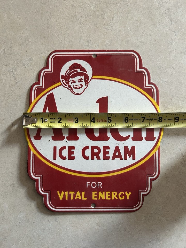 Arden Ice Cream Porcelain Sign | eBay