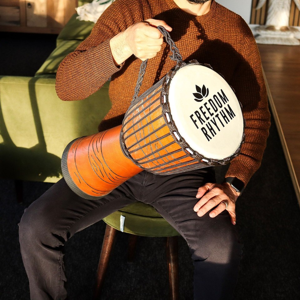 Large Pro Djembe Drum - Freedom Rhythm (high) - 50cm (22cm Diia) | eBay UK