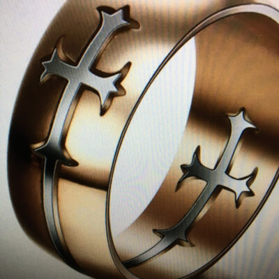 MOVABLE CROSS S/STEEL RING No.1 ~~ (Great Christmas Gift) | eBay