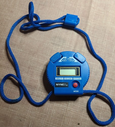 Nynex Stopwatch Handheld & Adjustable Neck Cord Lap Timer Various Modes ...