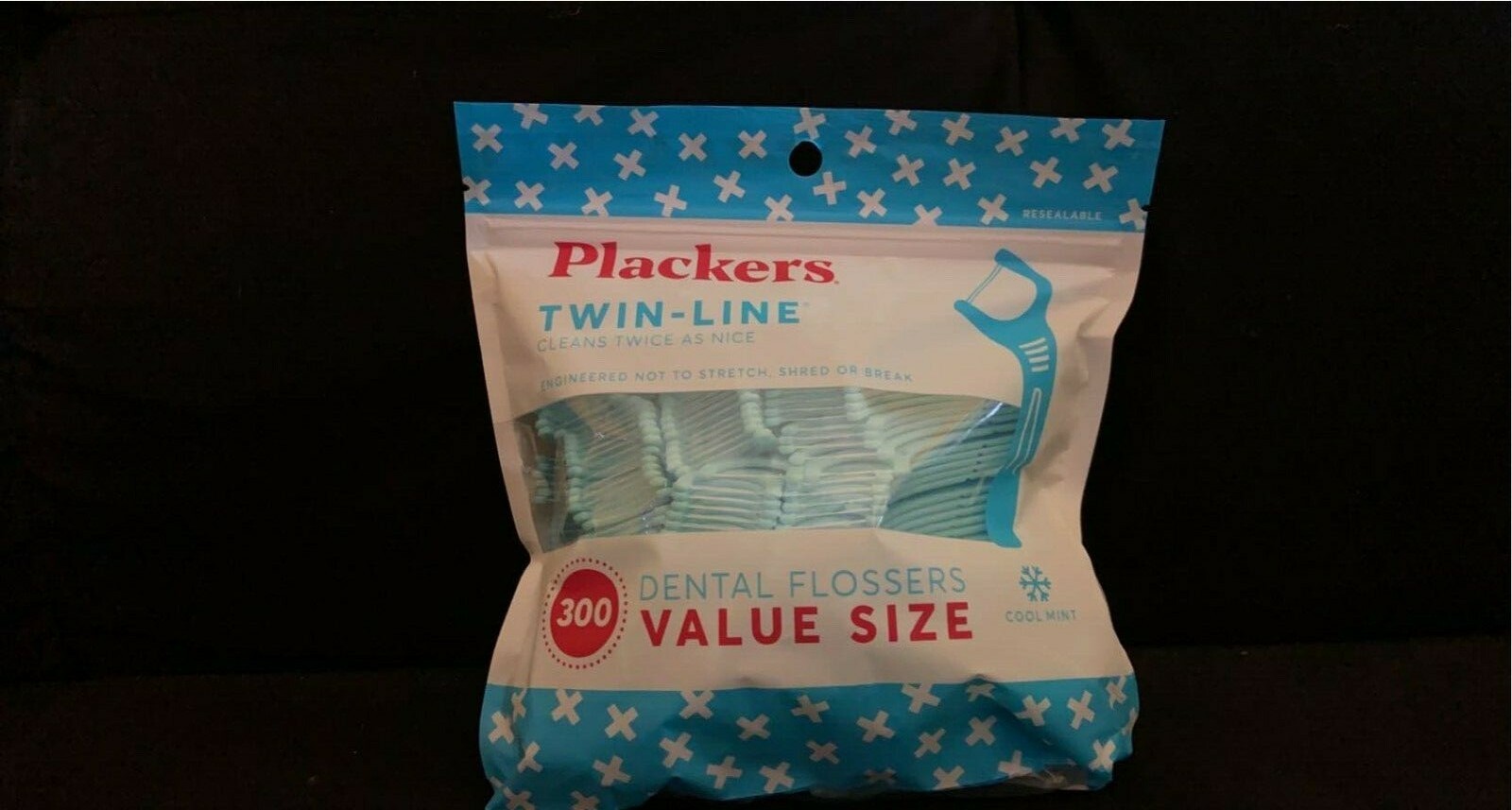 300 Counts Cool Mint Plackers Twin-Line Dental Floss Tooth Picks Oral ...