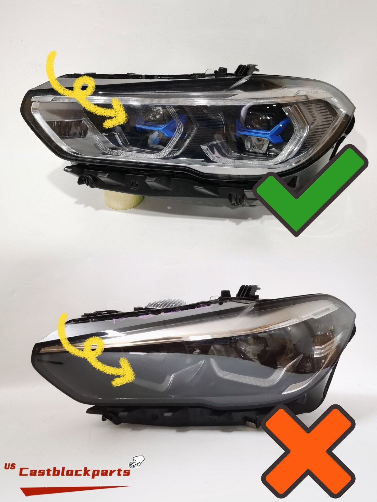 2019 2020 2021 2022 BMW X5 G05 X6 G06 Laser Headlight Left Driver Side ...