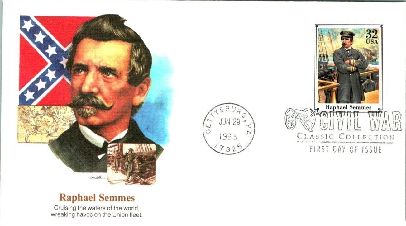 CIVIL WAR ADMIRAL RAPHAEL SEMMES 1995 FLEETWOOD CACHET FDC UNADDR | eBay
