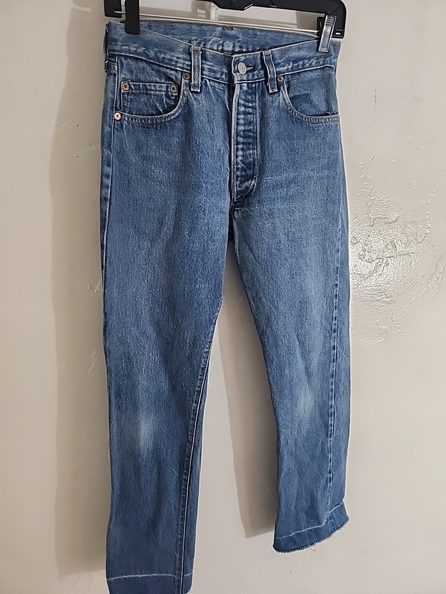 vintage levis 501 zipper fly denim jeans red line redline 28 vintage levis 501 zipper fly denim jeans red line redline 28