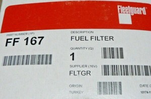 Fleetguard FF167 Fuel Filter Cartridge PERKINS 26560017 DELPHI 7984288 ...