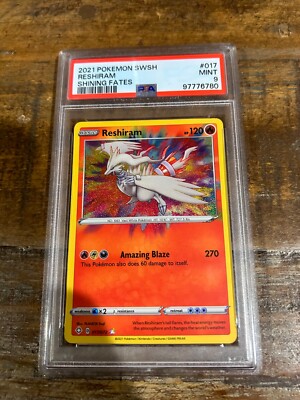 POKEMON 2021 Shining Fates RESHIRAM #017 PSA 9 Mint Rare Amazing 5 | eBay