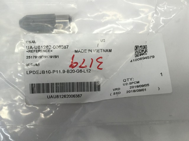 Misumi LPDEJB10-P11.9-B20-G6-L12 Large Head Locating Pin for sale ...