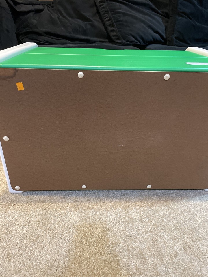 Vintage Little Tikes Tykes Kid Child Size Toybox Toy Box Green Blue ...