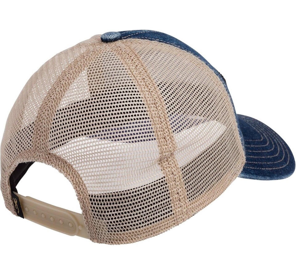 Browning Slack Denim Men's Mesh/Snap Back Adjustable Hat Cap One Size ...