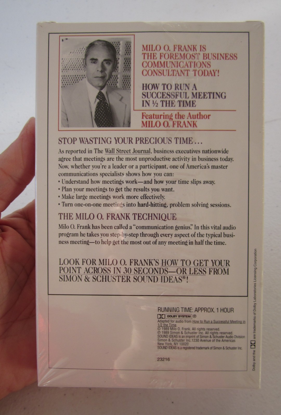 How to Run a Successful Meeting-In 1/2 the Time by Milo O. Frank (1989 ...