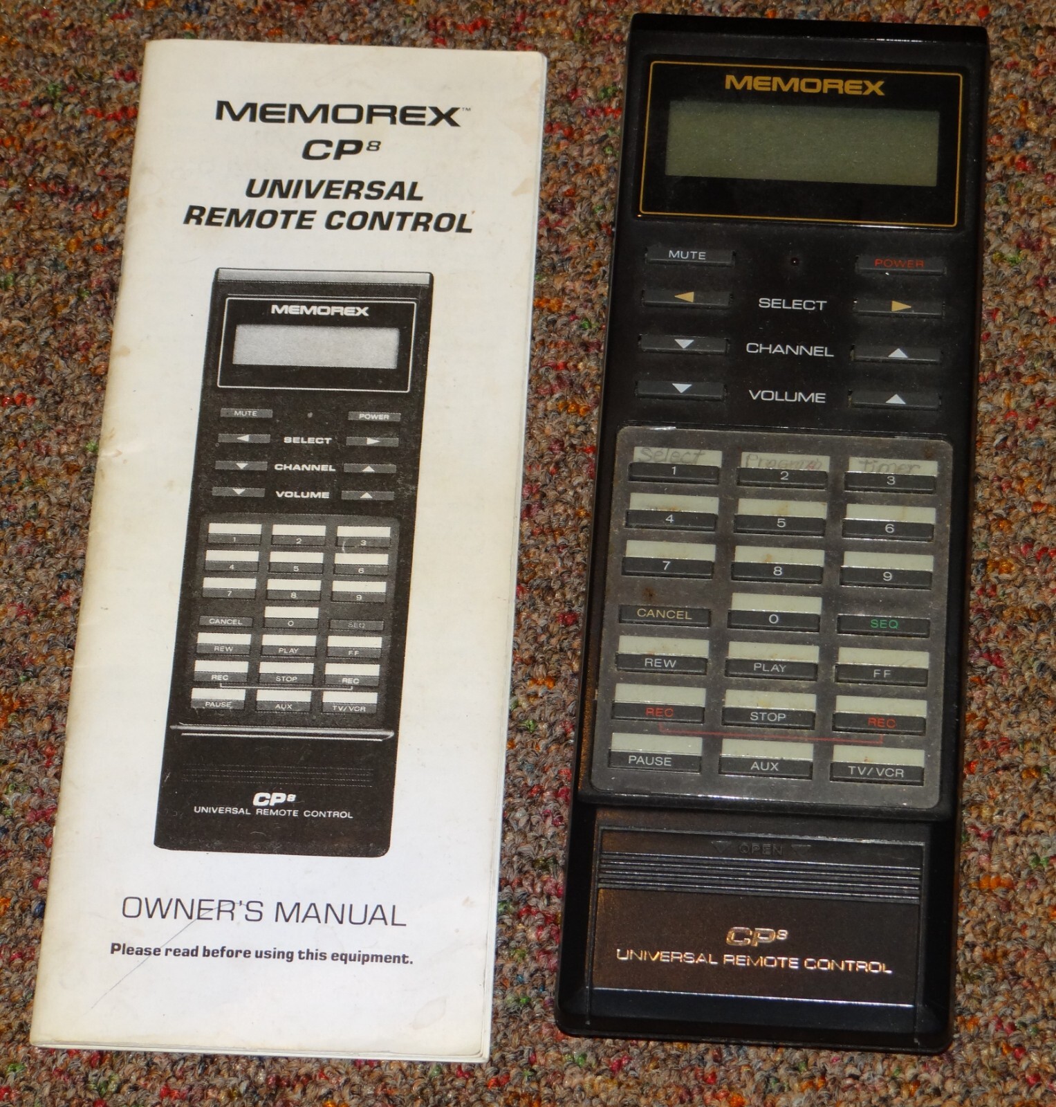 Vintage Memorex CP8 Universal Remote Control w/Owner's Manual | eBay