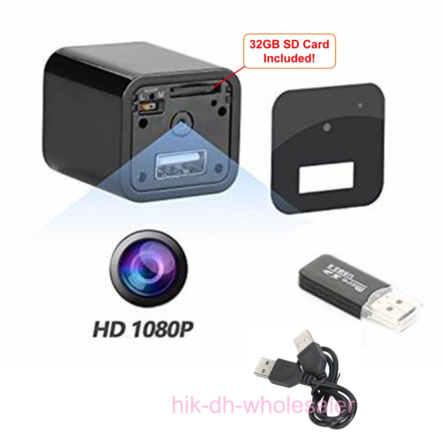 Genuine 1080p USB Spy Camera 32gb Ux-9 Scout Motion Detect Surveillance ...