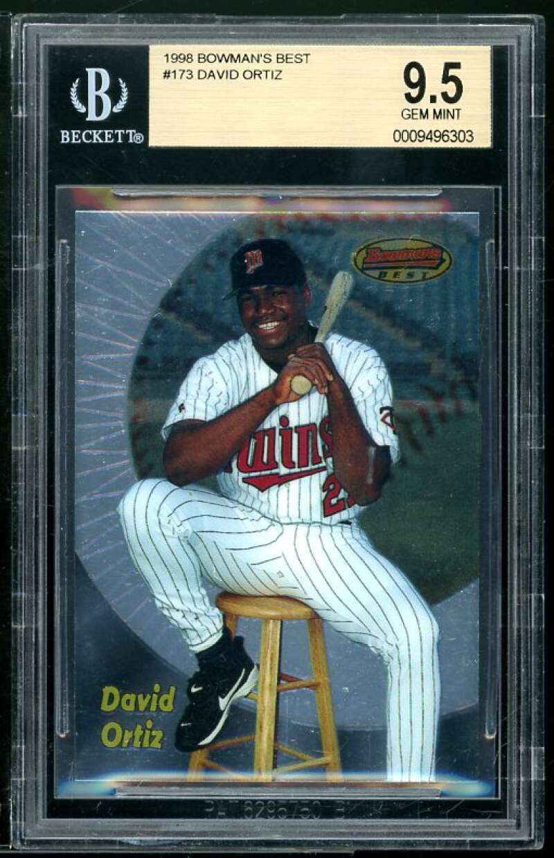 David Ortiz Rookie Card 1998 Bowman's Best #173 BGS 9.5 | eBay