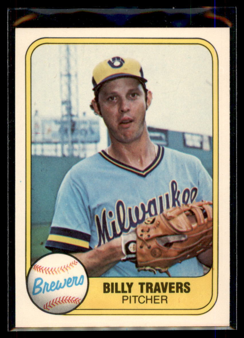 1981 Fleer Billy Travers #525 Milwaukee Brewers | eBay