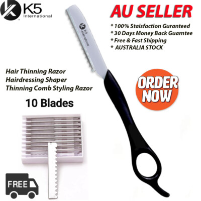 Hair thinning Razor Hairdressing Shaper Thinning Comb Styling Razor ...