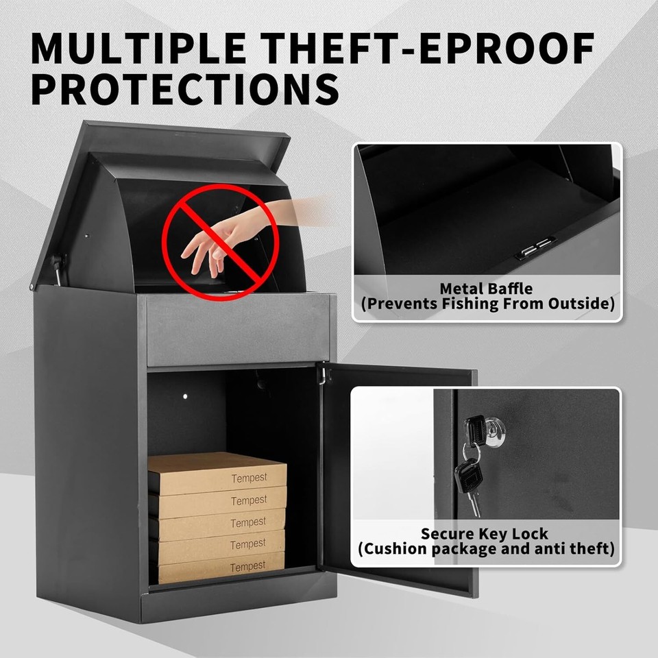 Extra Large Parcel Secure Drop Box Lockable Home Outdoor Storage Letter ...