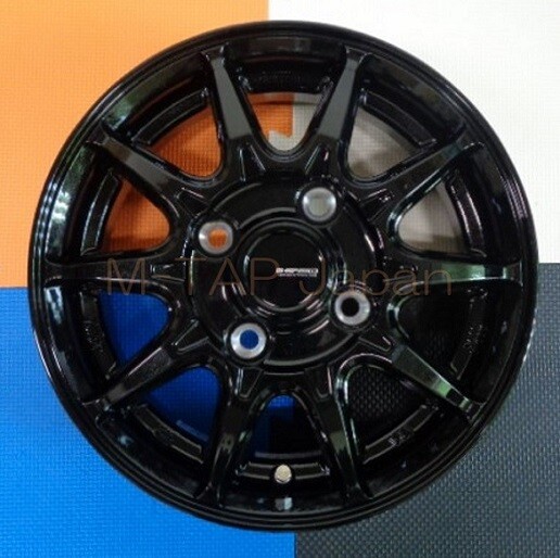 4x G.SPEED G05 13x4.0 +45 4x100 MBK Black Light Track Rims Kei Tora ...