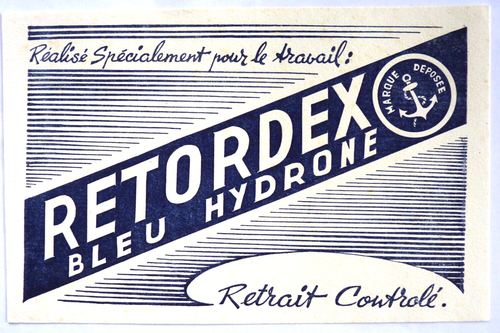 BUVARD - RETORDEX BLEU HYDRONE RÉALISÉ SPÉCIALEMENT POUR LE TRAVAIL ...